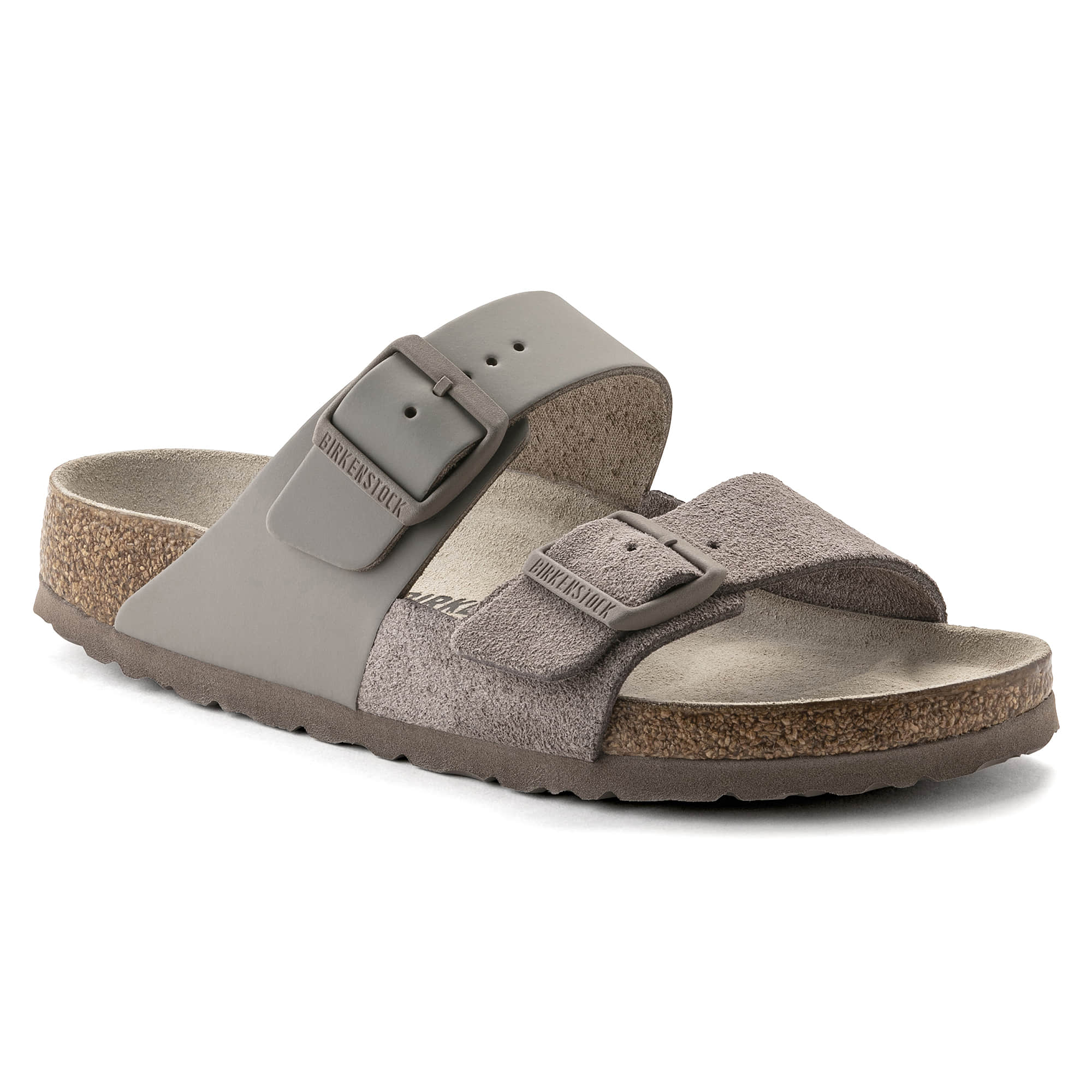 Birkenstock Arizona Split Leather/Suede Grey Taupe Sandals – Zulily
