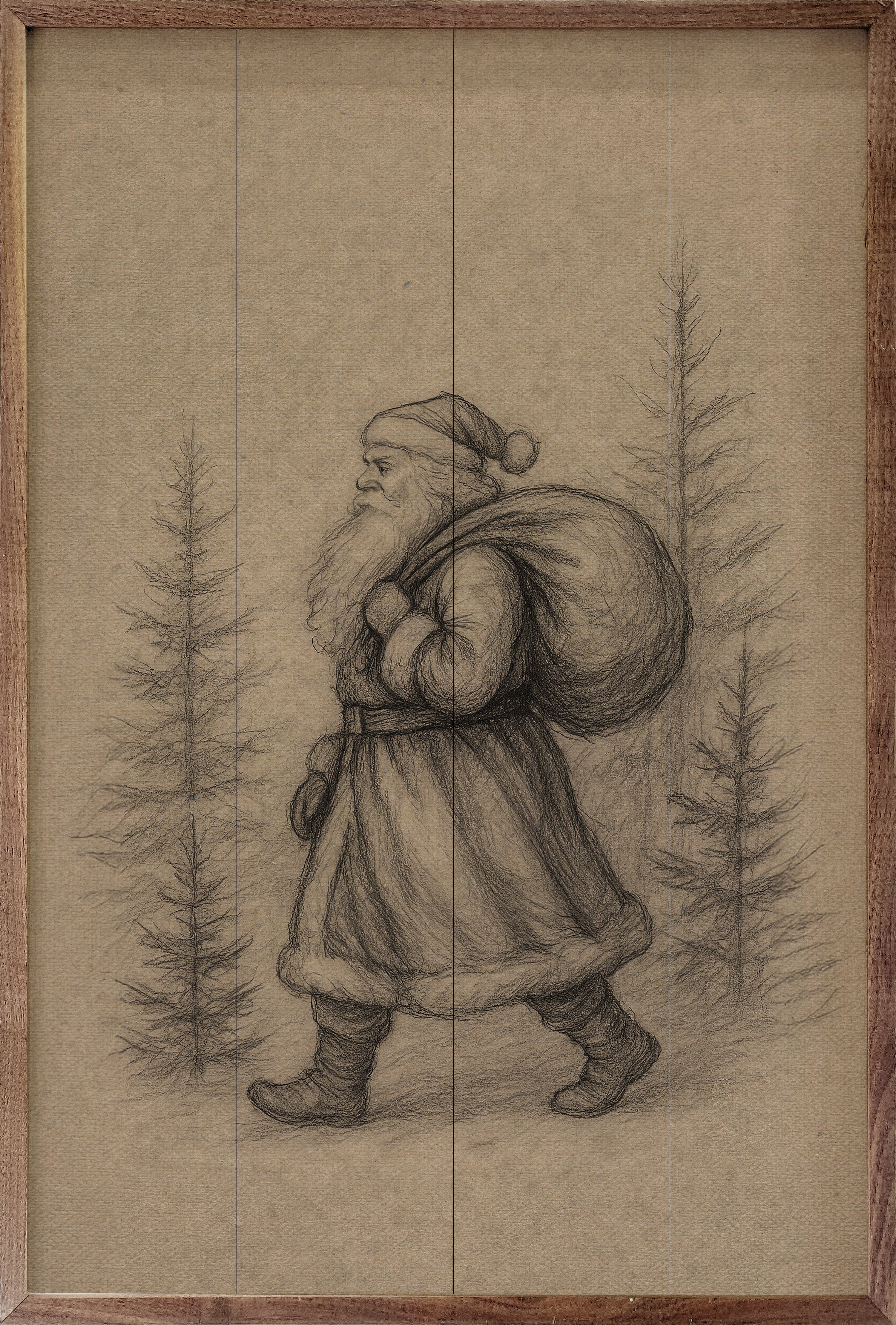 Kendrick Home Saint Nick Walking Through Pines – Zulily