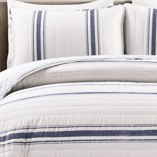 Farmhouse Stripe Reversible Cotton Quilt Set – Zulily