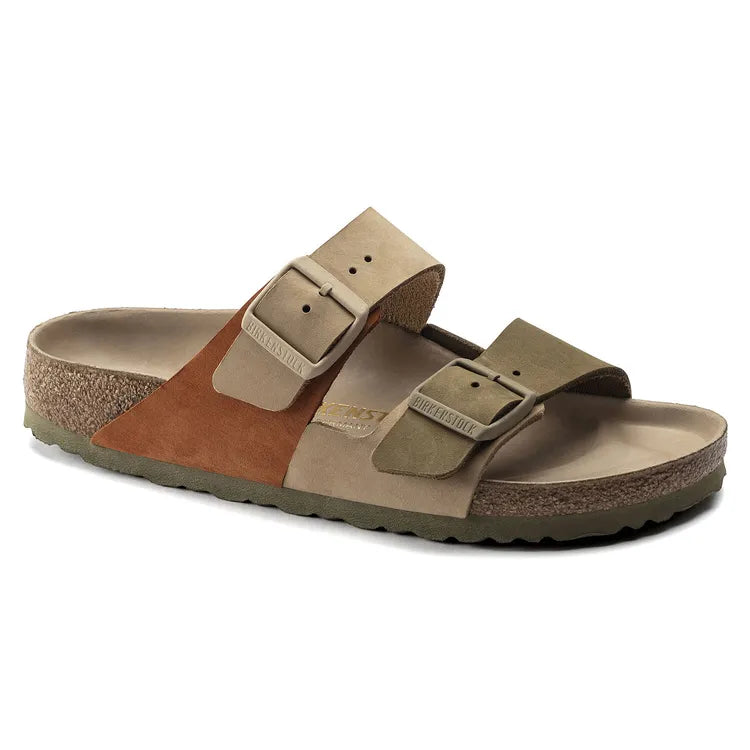 Birkenstock Arizona Split Nubuck Leather Sandcastle/ Faded Khaki Sanda ...