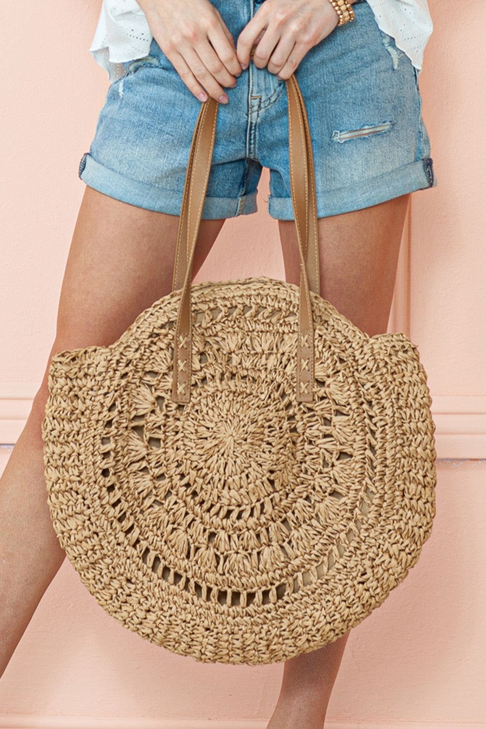 Mavis Bohemian Straw Woven Round Bags by Threaded Pear – Zulily