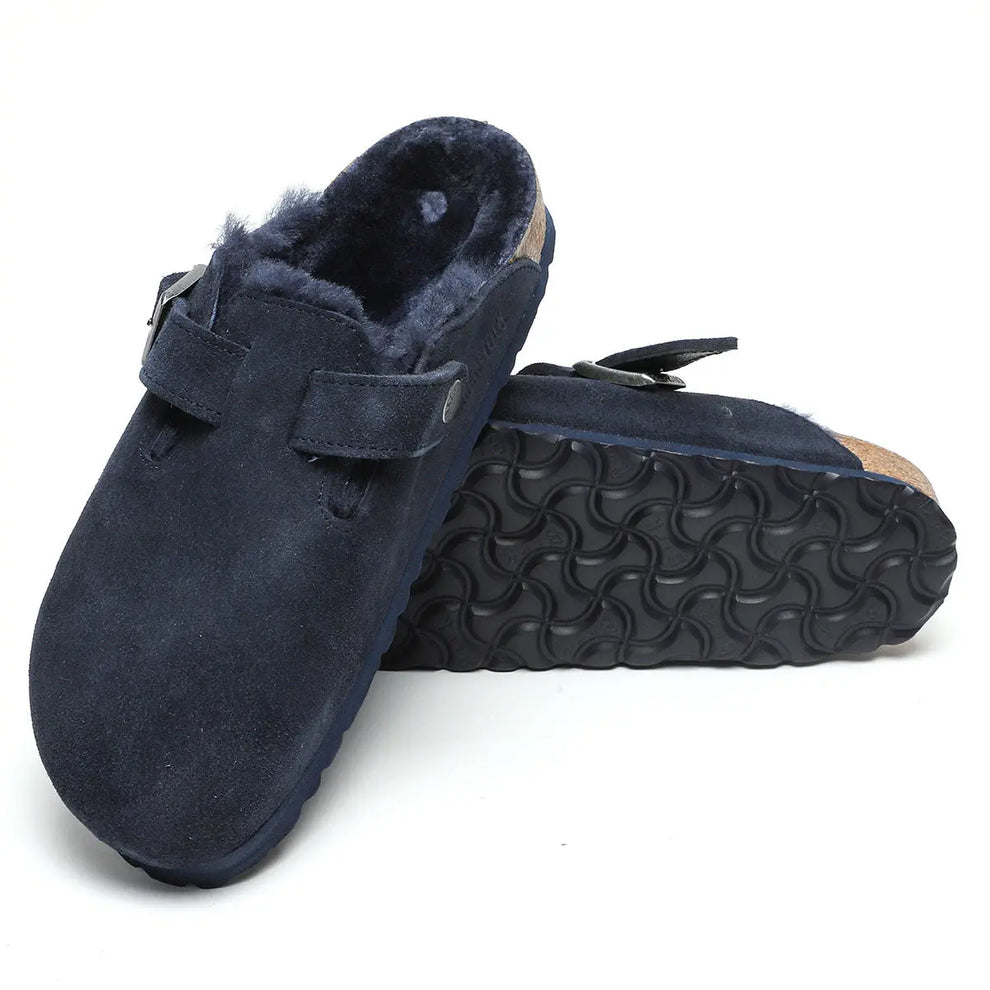 Birkenstock Boston Shearling Suede Leather Clogs – Zulily