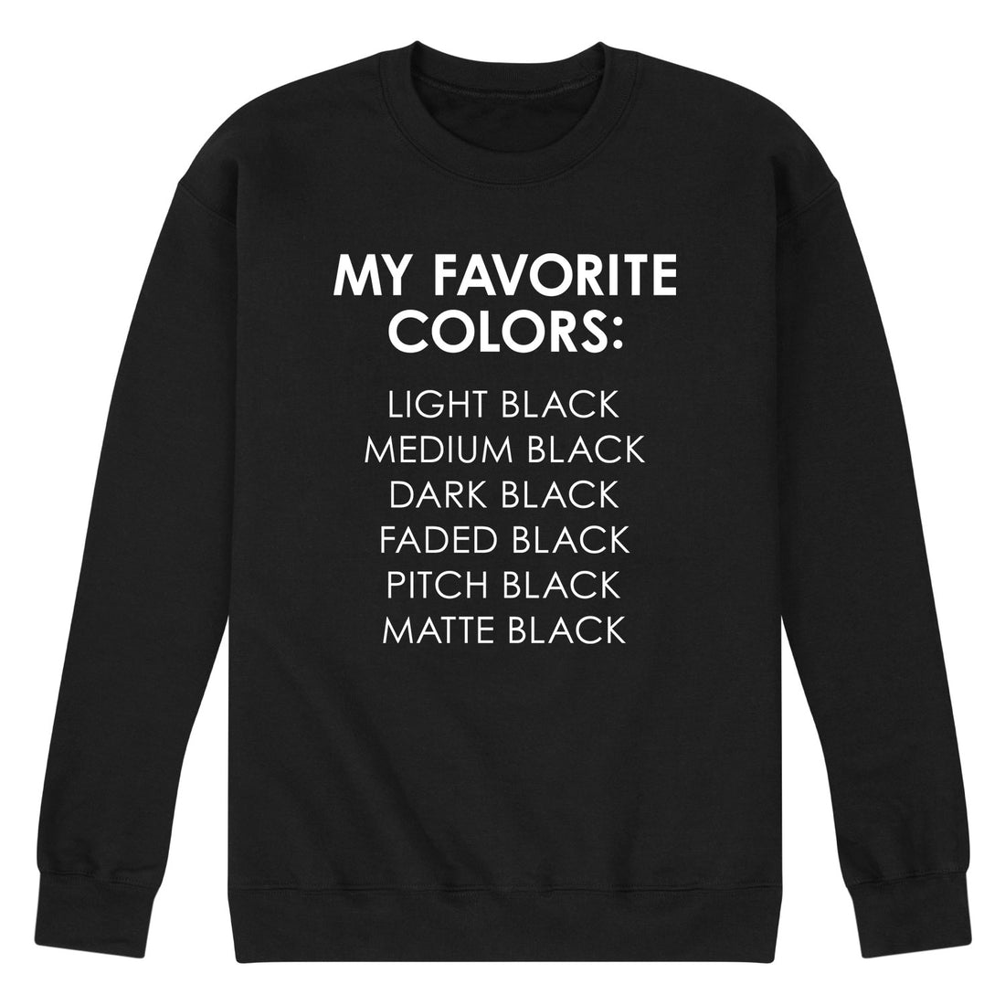 Men's - Instant Message - My Favorite Colors Black Graphic Fleece ...
