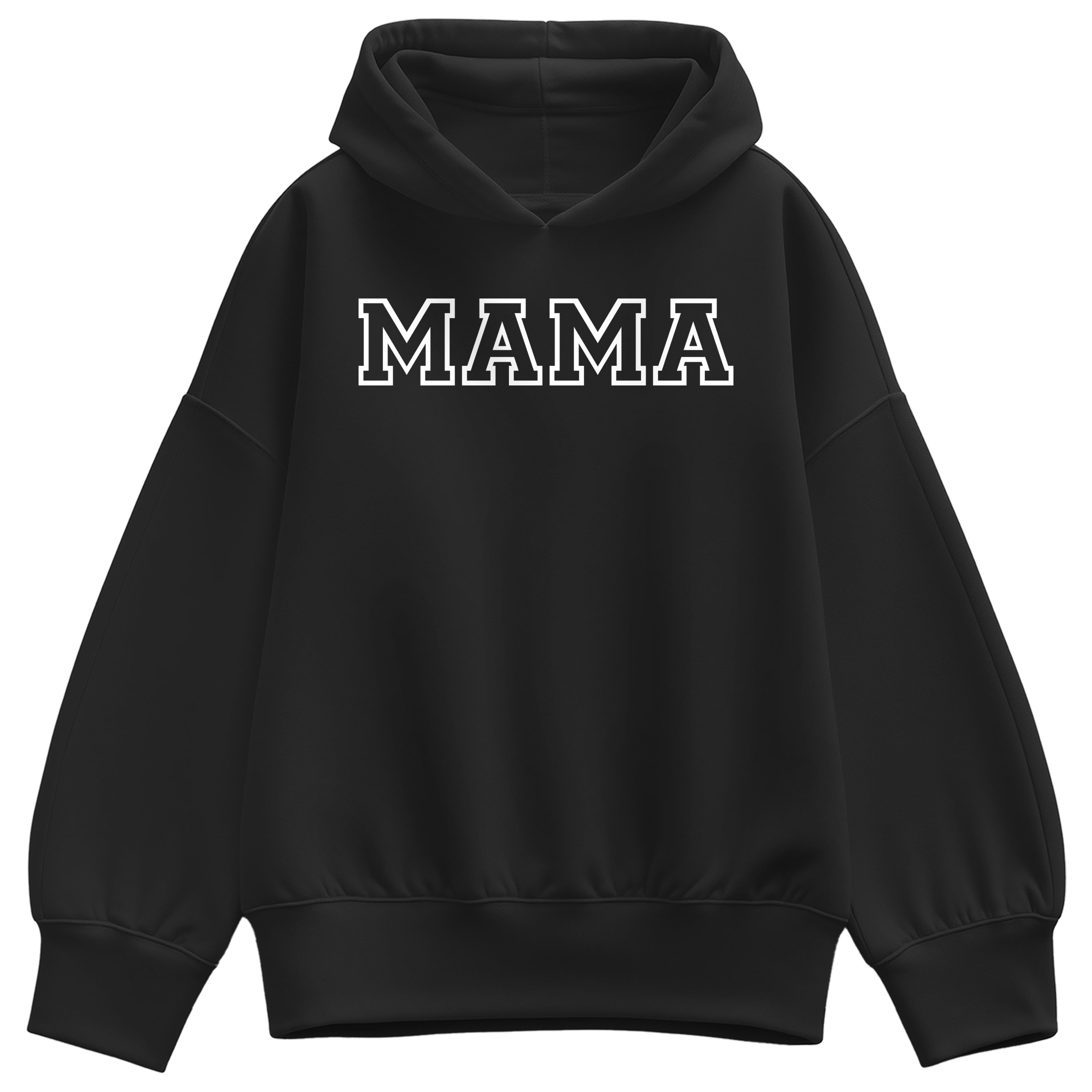 Women's - Instant Message - Mama Block Letters Oversized Fleece Hoodie ...