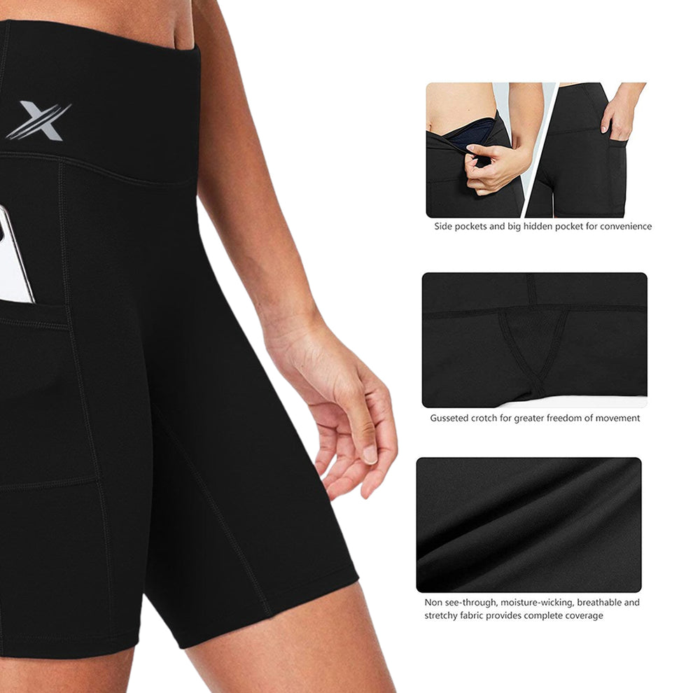 Extreme Fit High Waisted Workout Shorts with Pockets – Zulily