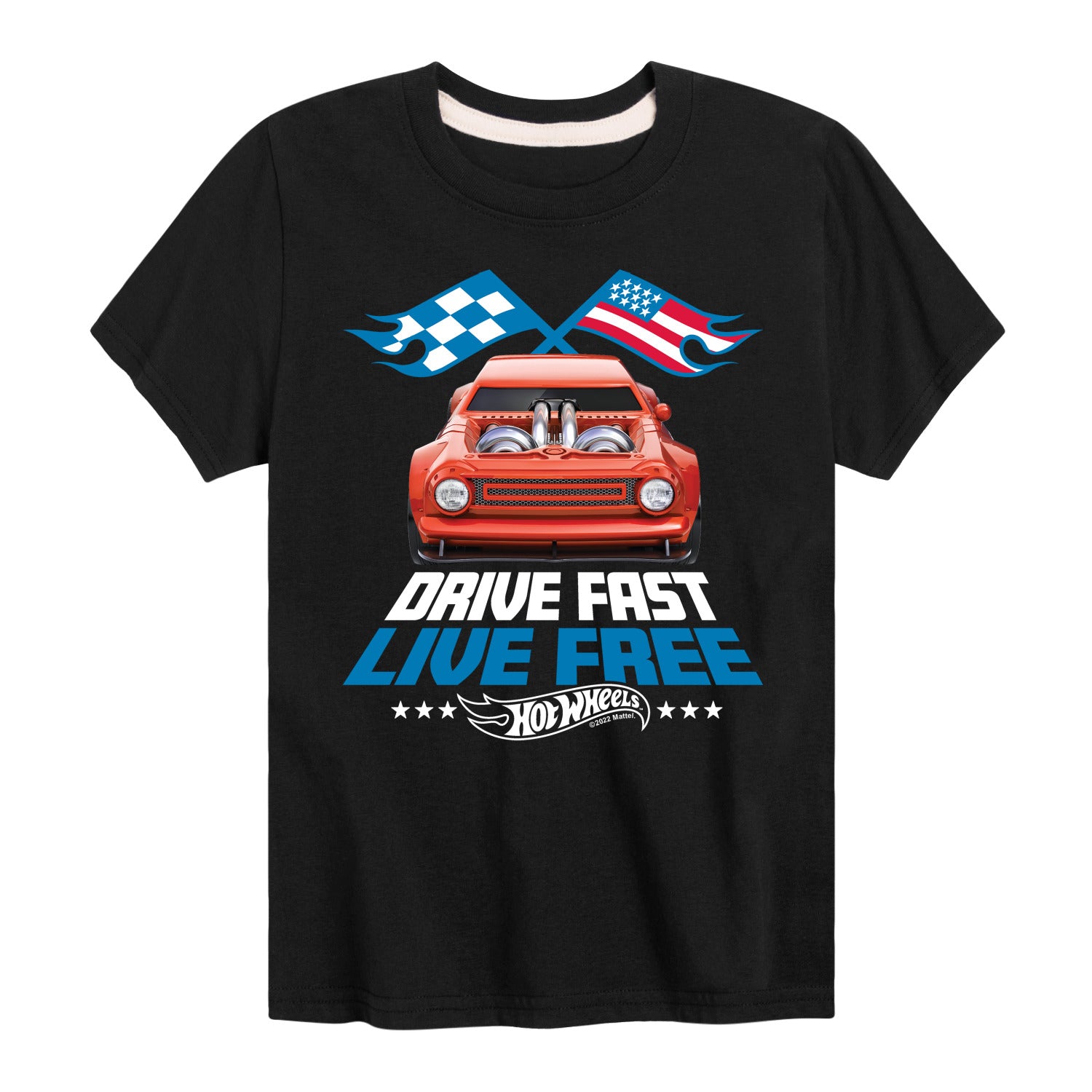 Hot Wheels - Drive Fast Live Free - Toddler And Youth Short Sleeve Gra ...