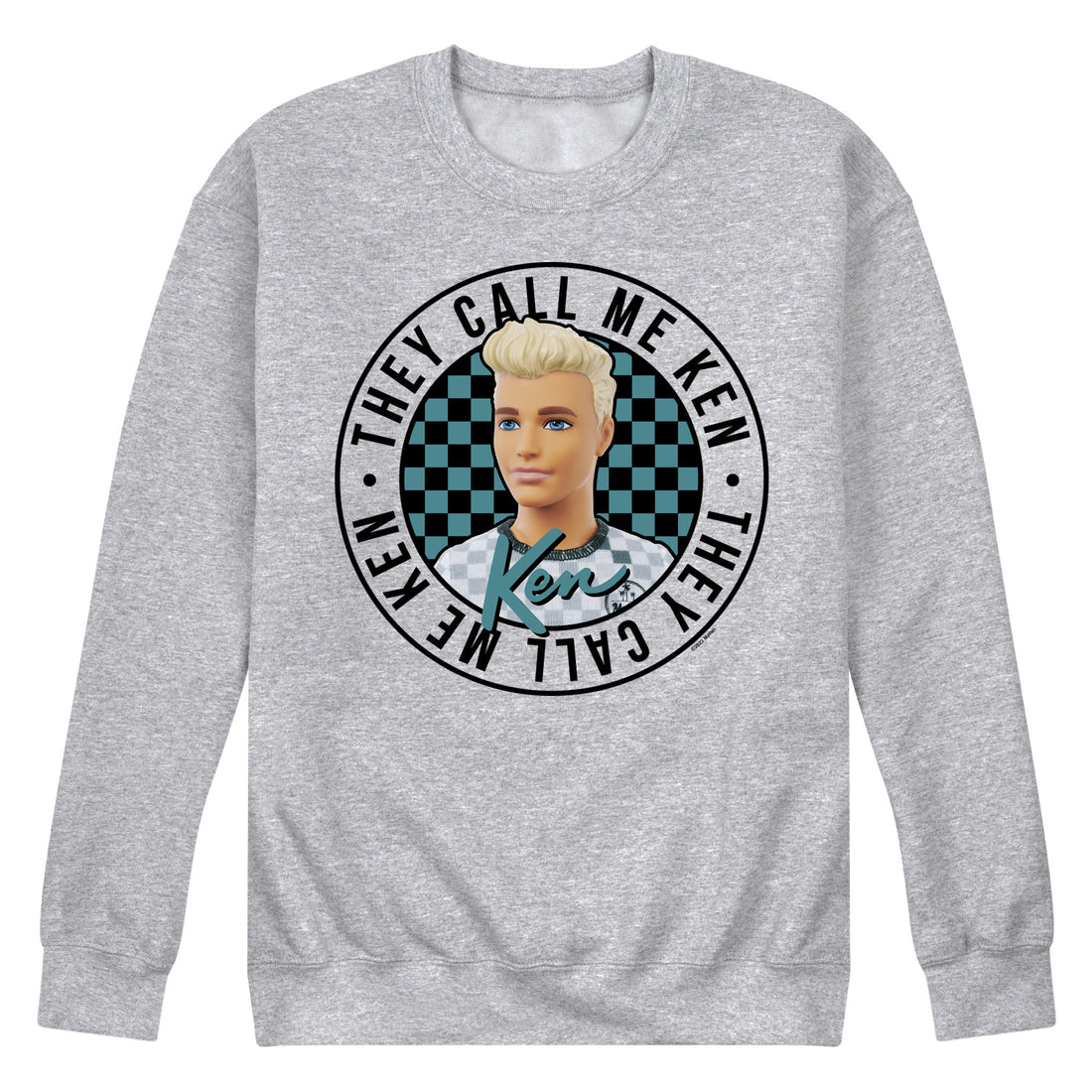 Men's - Barbie - They Call Me Ken Checkered Circle Graphic Fleece Sweatshirt – Zulily