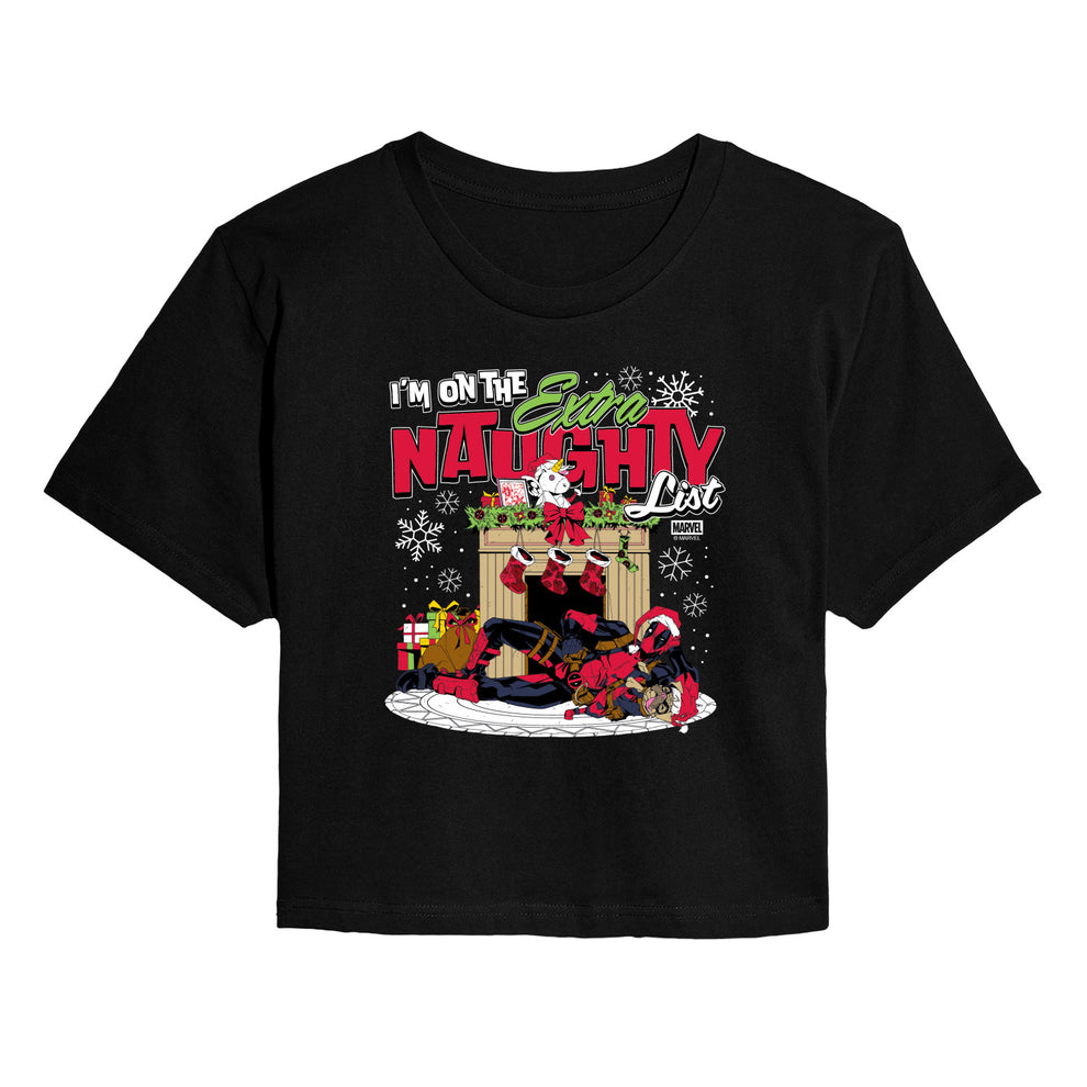 Women's - Marvel - Deadpool Extra Naughty Cropped Graphic T-Shirt – Zulily