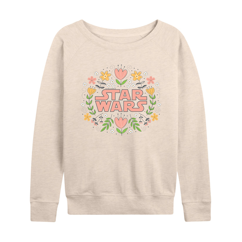 Women's - Star Wars - Spring Floral Logo Lightweight French Terry Wide ...