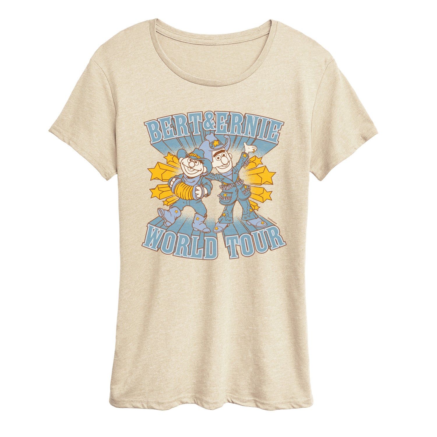 Women's - Sesame Street - Bert And Ernie World Tour Short Sleeve ...