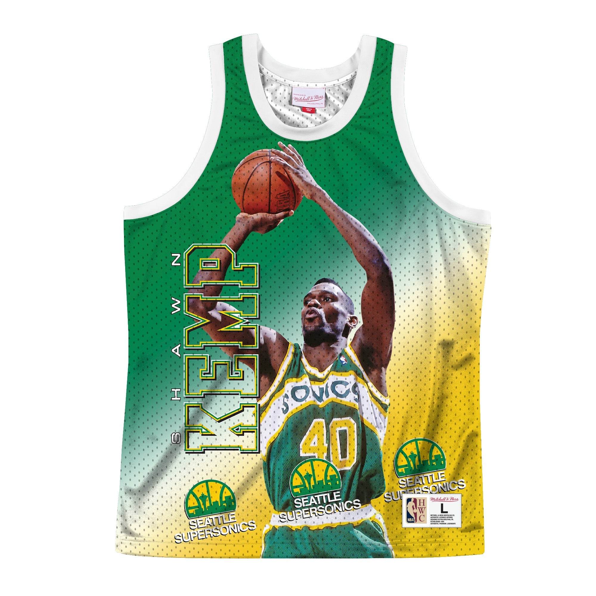 Mitchell & Ness Men's Nba Behind The Back Tank Seattle Supersonics Sha ...