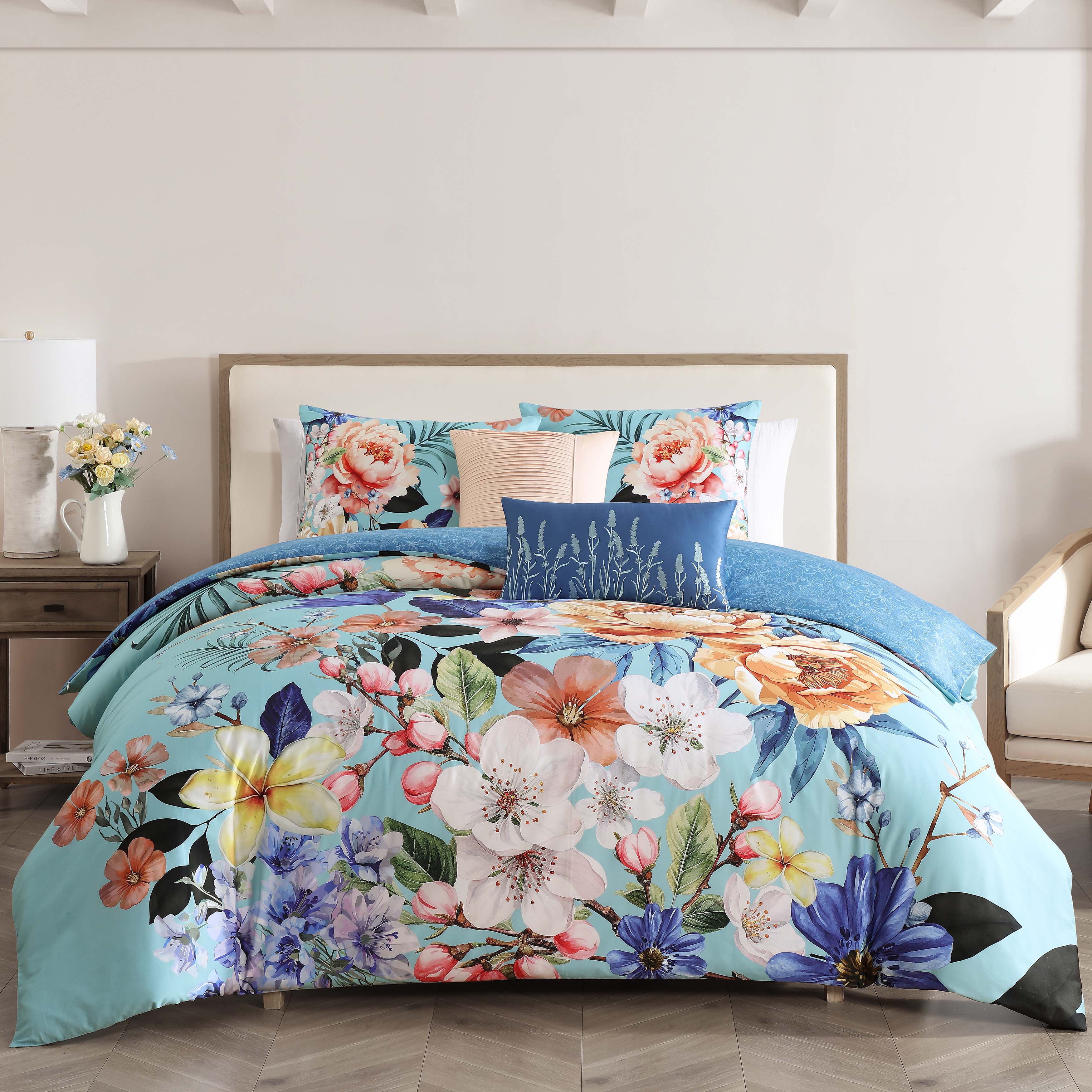 Bebejan Turquoise Reverie 5 Piece Reversible Comforter Set – Zulily