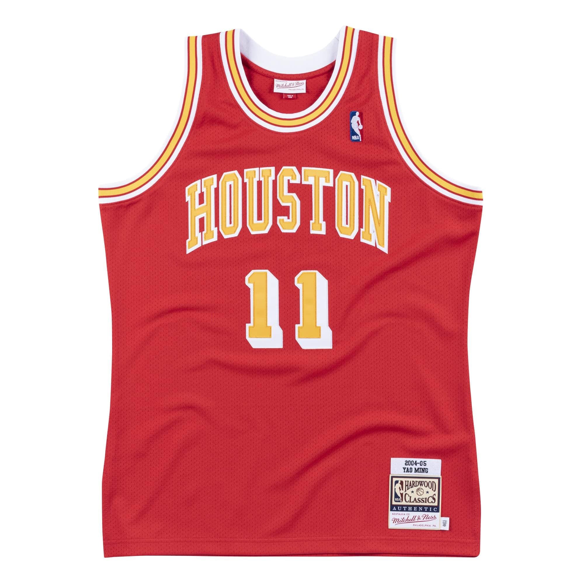 Mitchell & Ness Men's Nba Authentic Jersey 2004 Houston Rockets Yao Mi ...