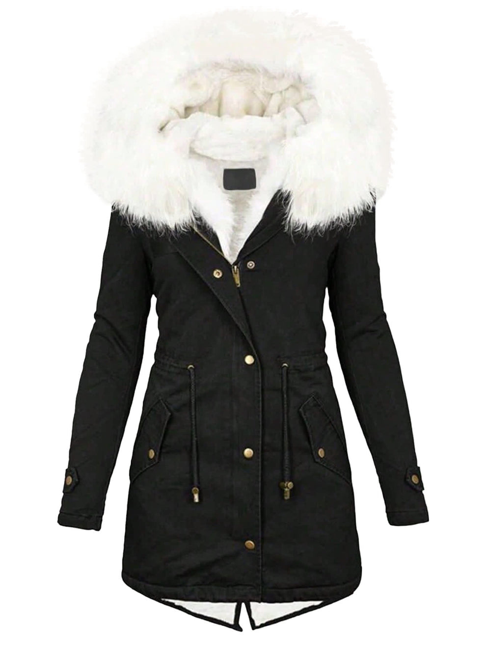 Chic YC Women's Winter Parka Coat Fleece Lined Military Jacket Women F ...