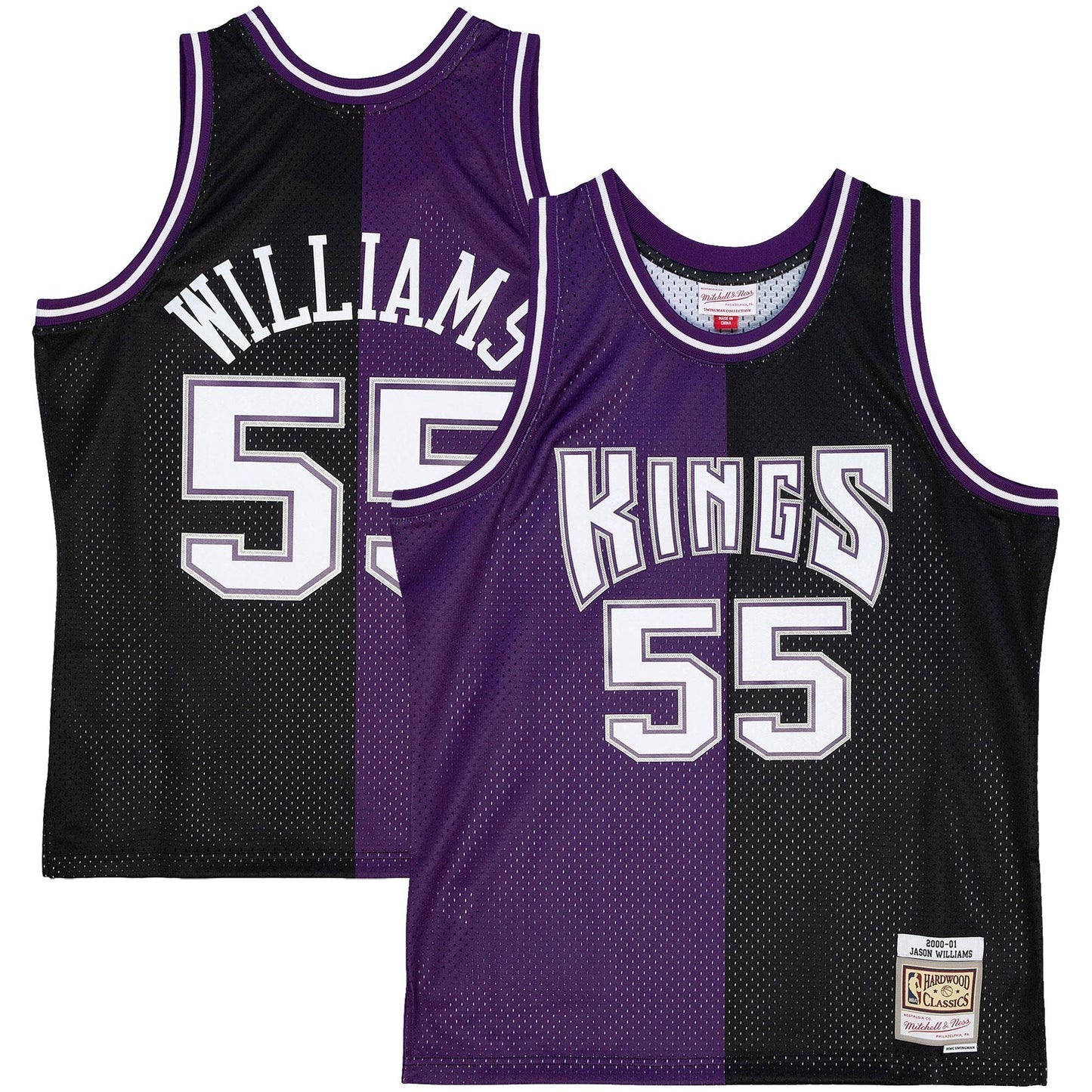 Mitchell & Ness NBA Split Swingman Jersey Sacramento Kings 2000 Jason ...