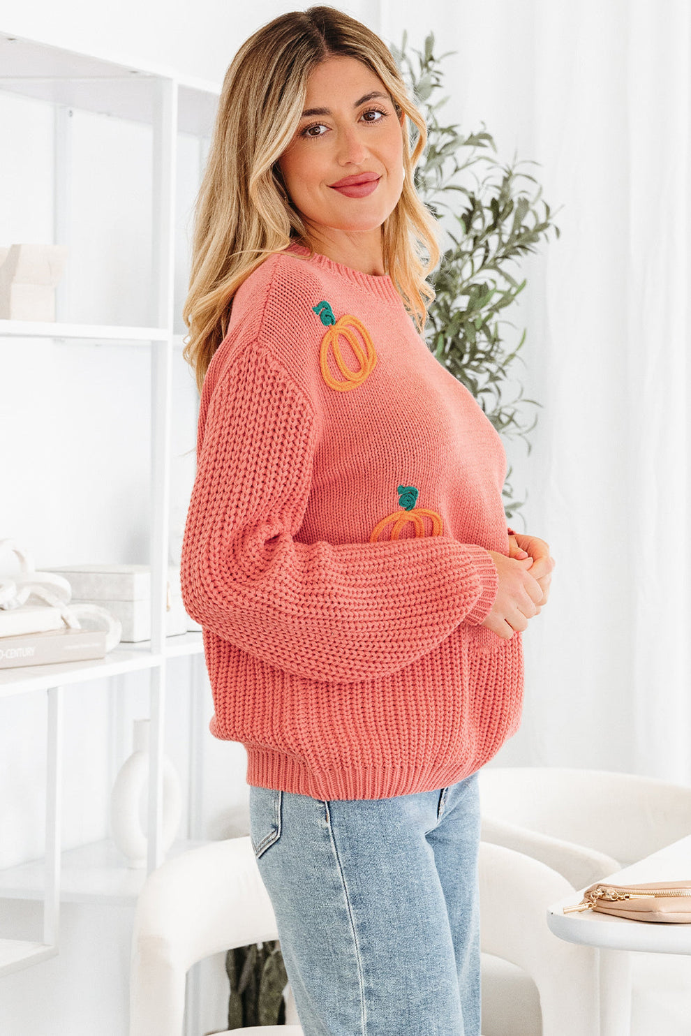 Threaded Pear Kirahira Embroidered Thanksgiving Holiday Sweater – Zulily