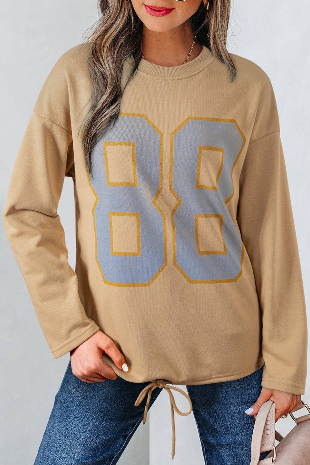 Threaded Pear Macy Drawstring Hemline Oversize Long Sleeve Top – Zulily