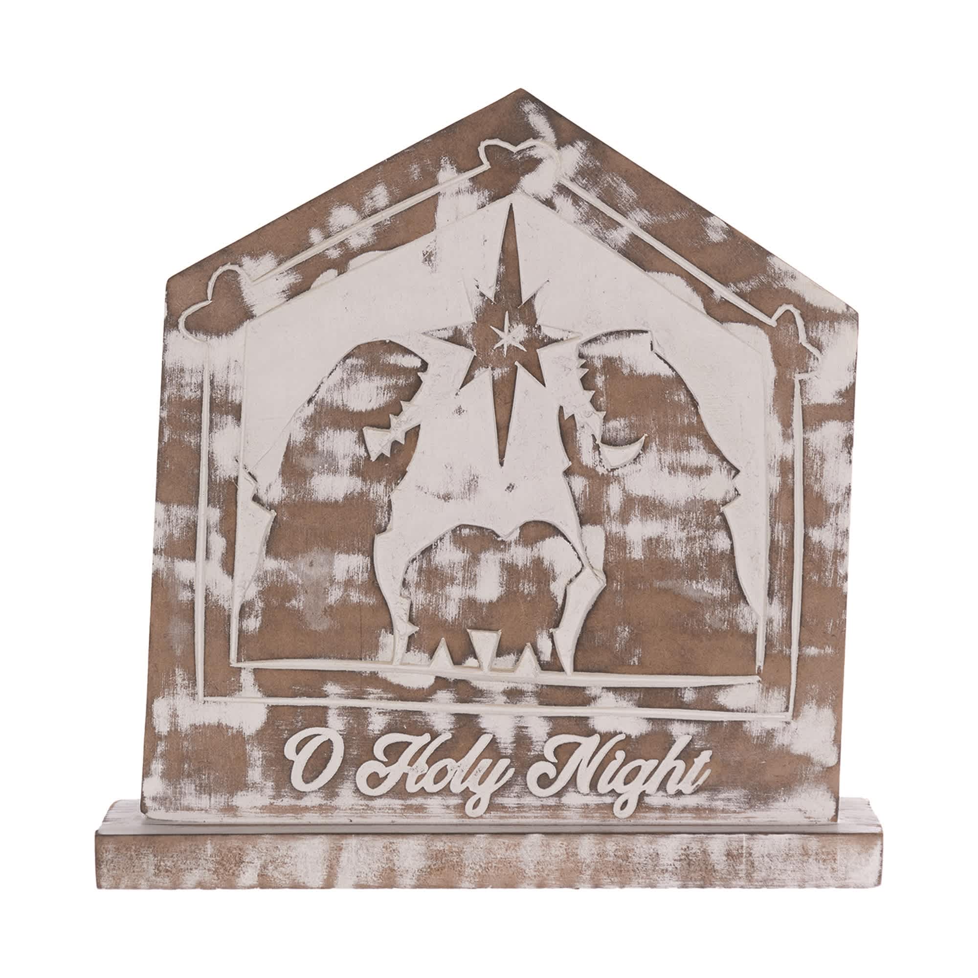 Melrose International White Washed Nativity Sign (Set of 2) – Zulily