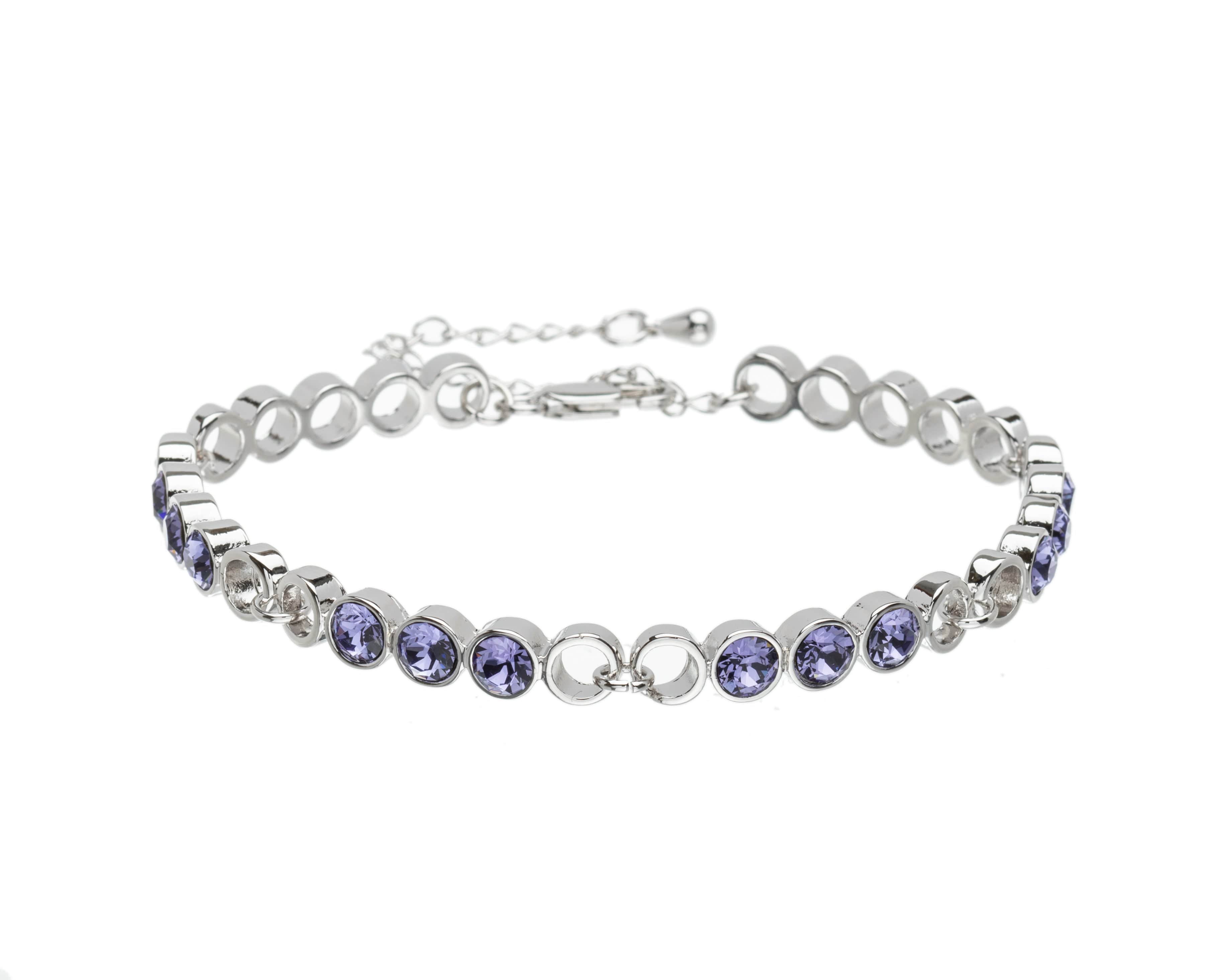 Adjustable Circular Linked Bracelet with Swarovski Crystals by callura ...