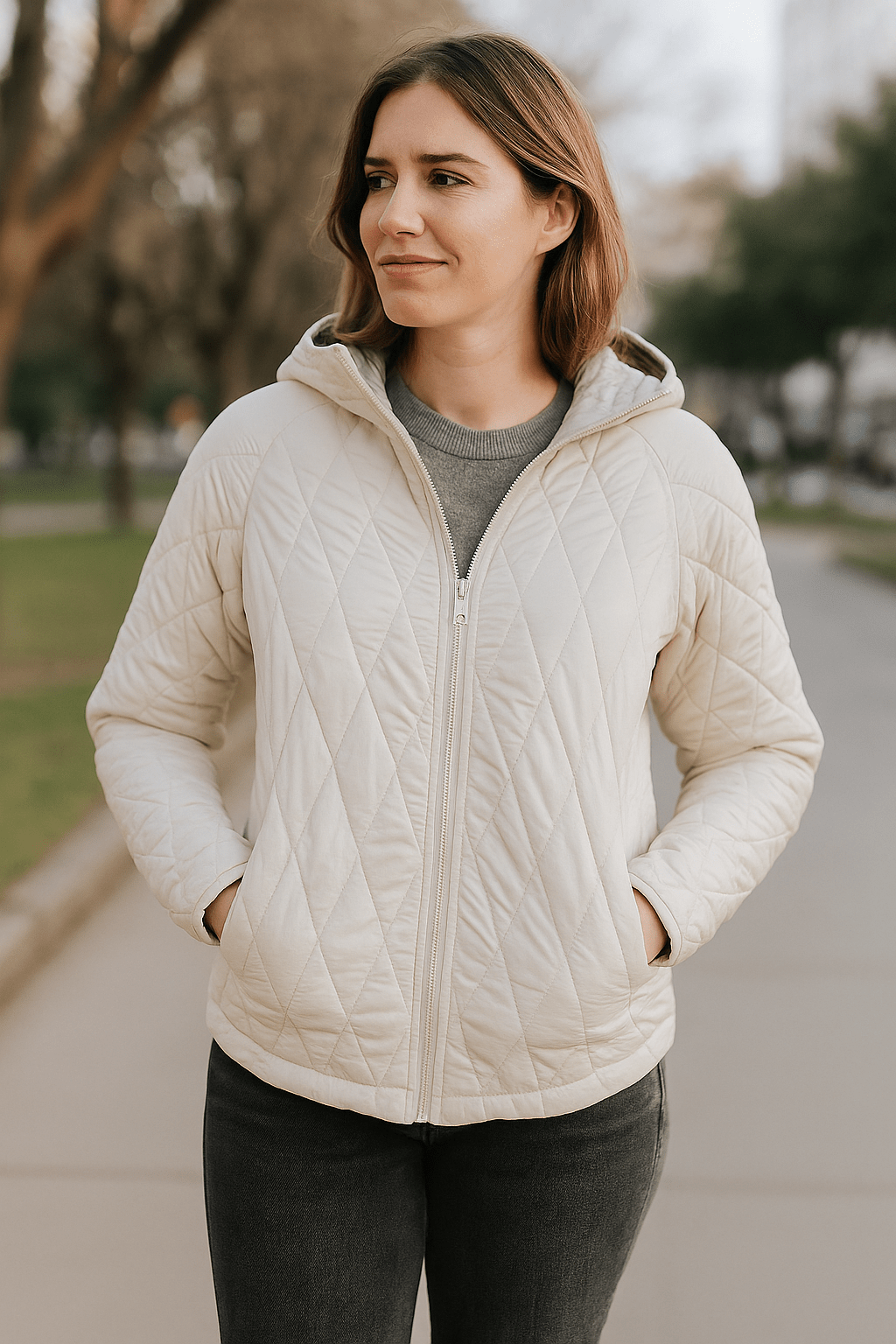 Lily by Firmiana Women's Lightweight Puffer Jacket Beige – Zulily