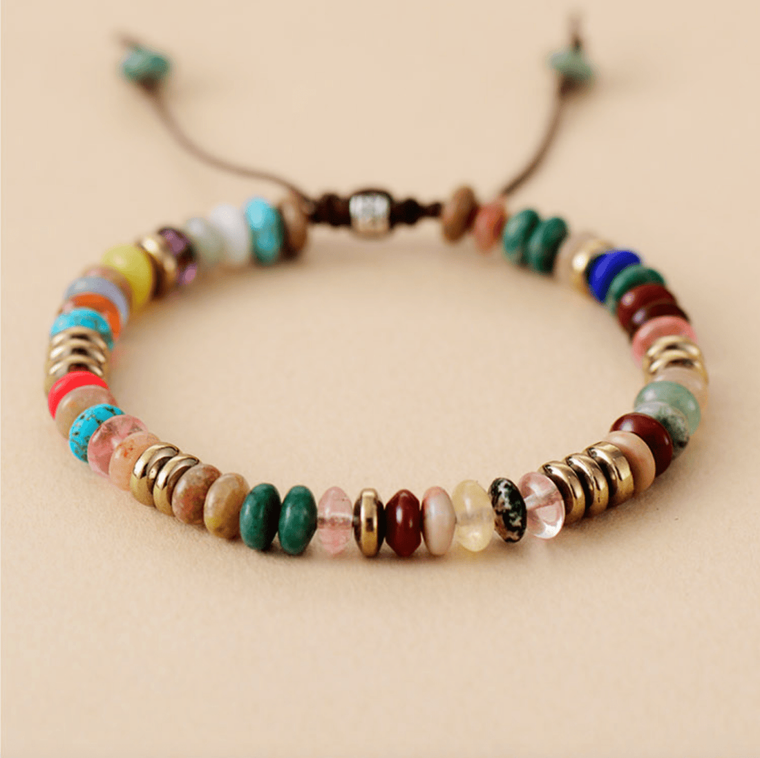 Multi Colored Quartz Beaded Adjustable Bracelet – Zulily