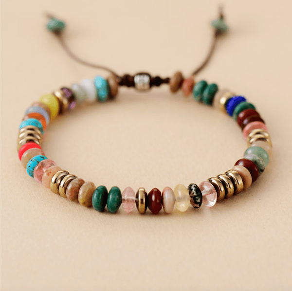 Multi Colored Quartz Beaded Adjustable Bracelet – Zulily