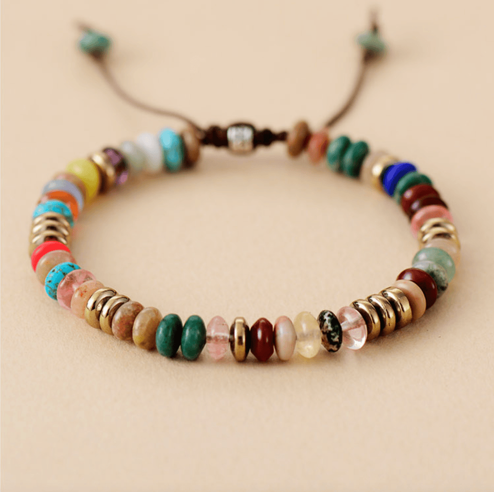 Multi Colored Quartz Beaded Adjustable Bracelet – Zulily