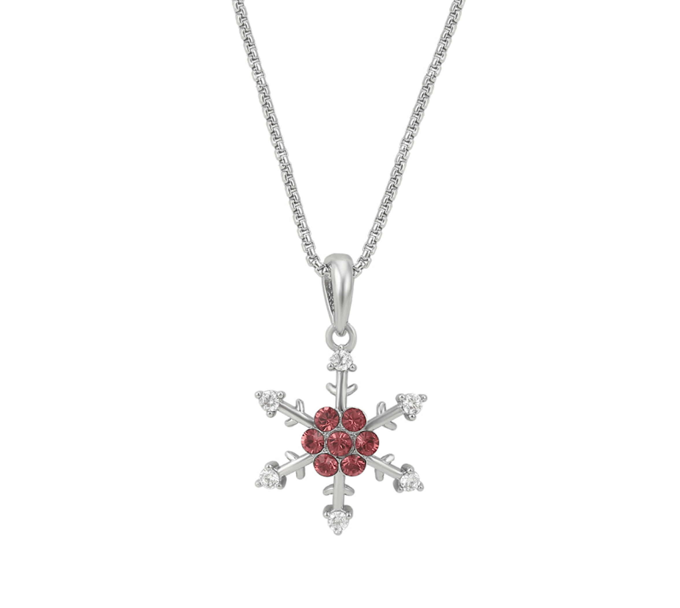 callura Siam Red Swarovski Crystal Snowflake Pendant Necklace – Zulily