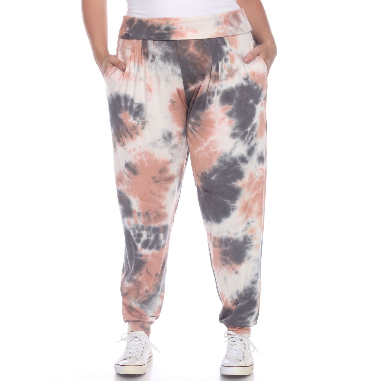 White Mark Women's Plus Size Tie Dye Harem Pants – Zulily