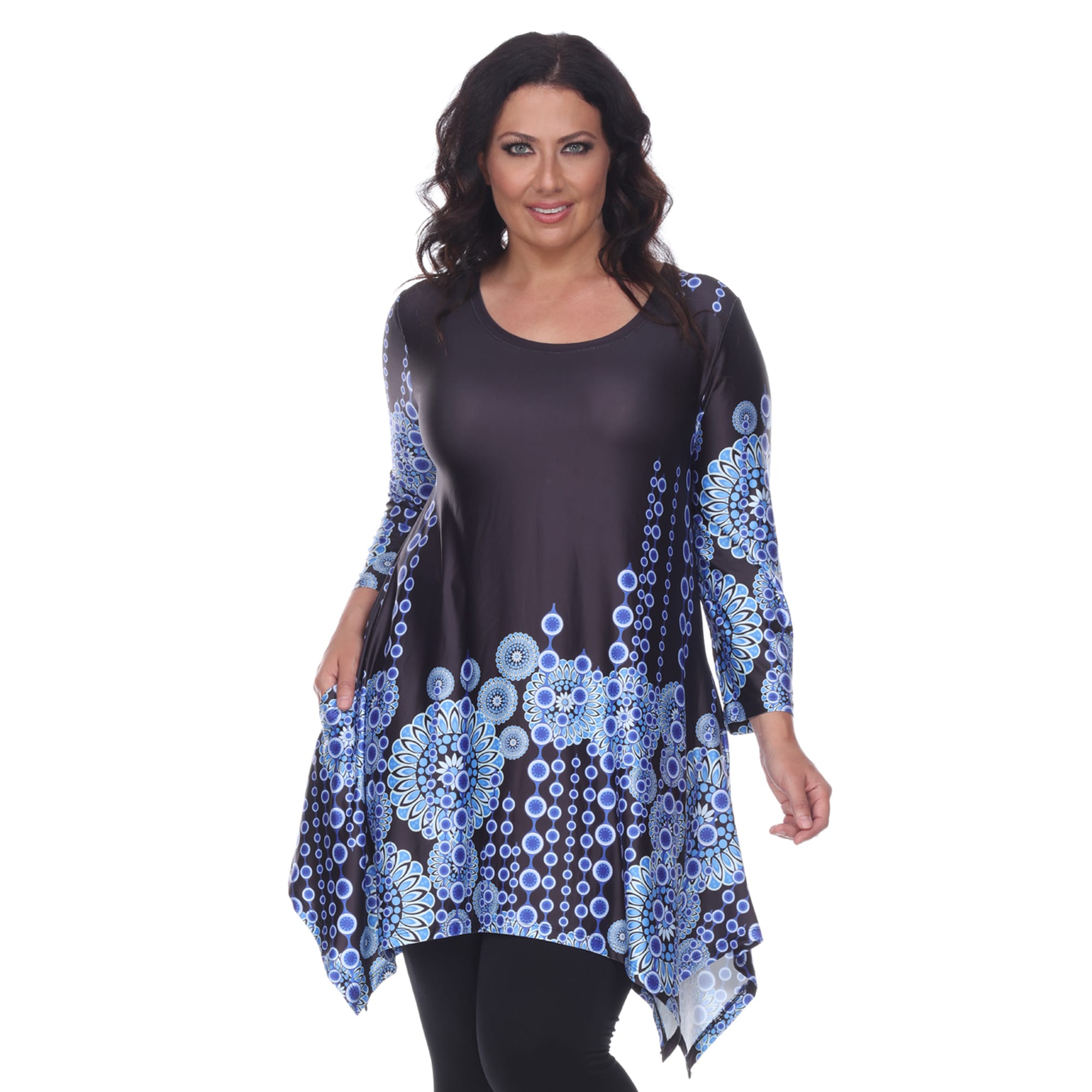 White Mark Women's Plus Size Printed Tunic Top – Zulily