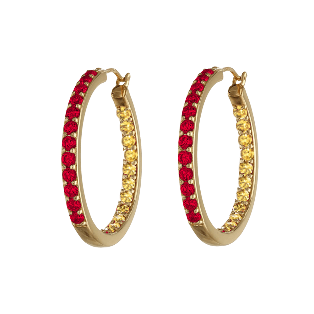 callura - Crystal Double Side Hoop Crystal Earrings made with Swarovsk ...