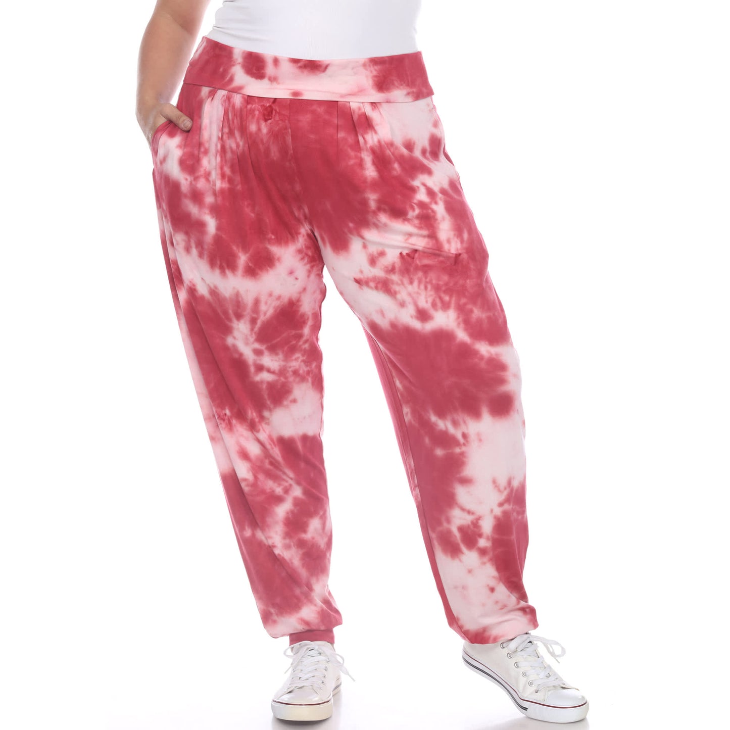 White Mark Women's Plus Size Tie Dye Harem Pants – Zulily