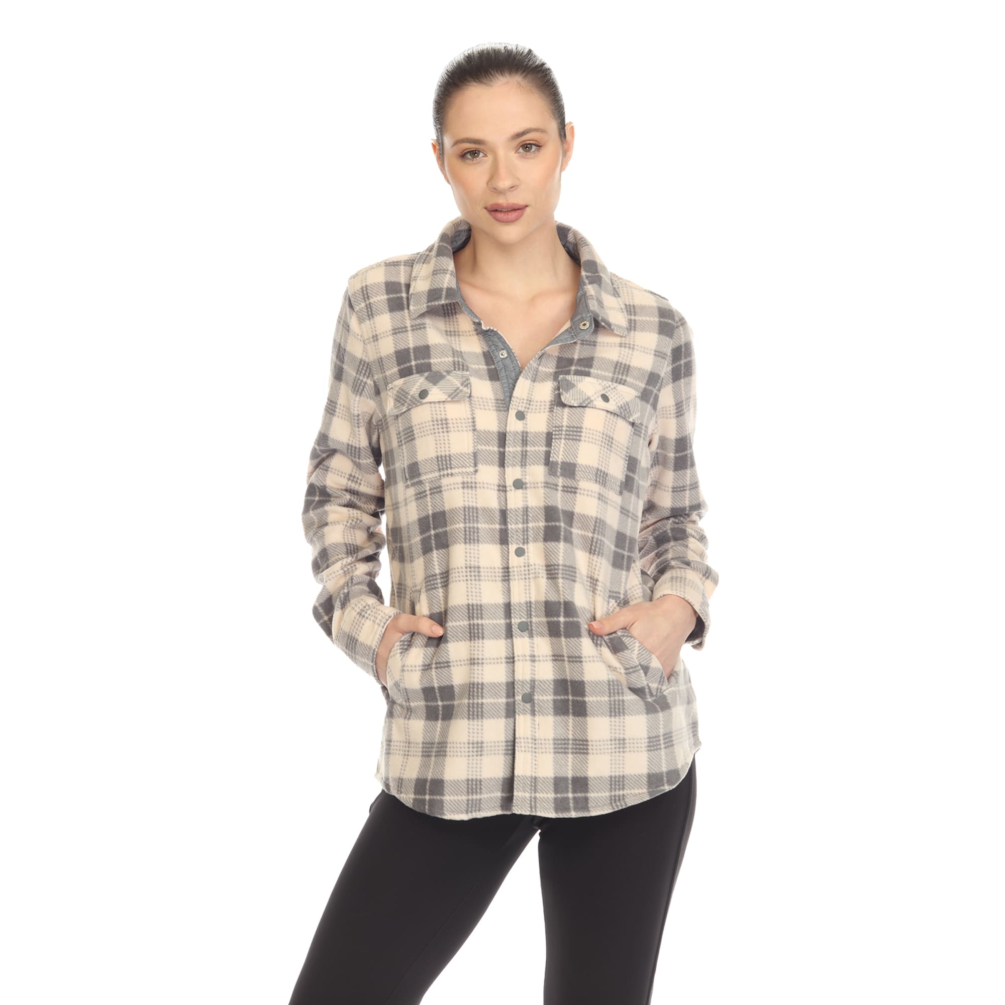 White Mark Women's Flannel Plaid Shirts – Zulily