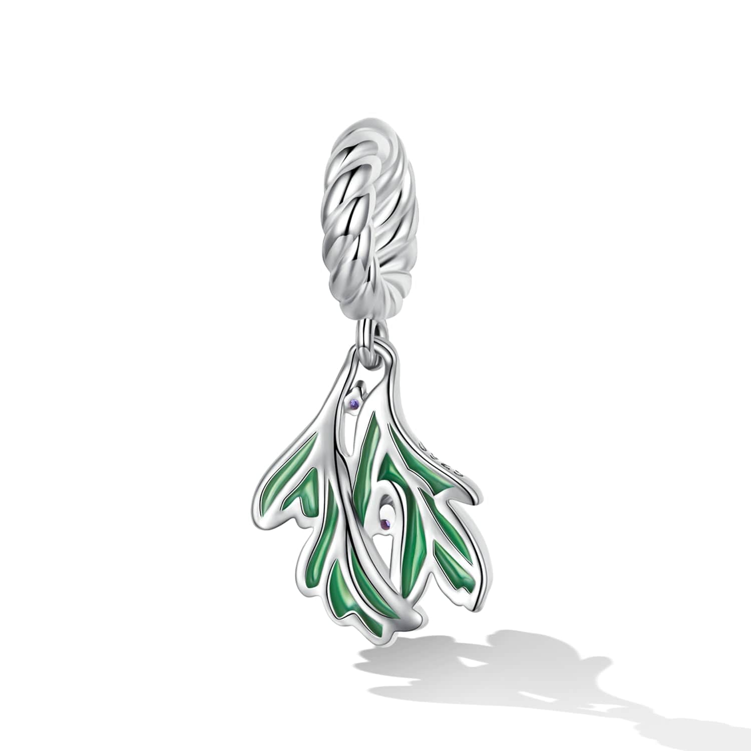 Ag Sterling Mistletoe Charm – Zulily