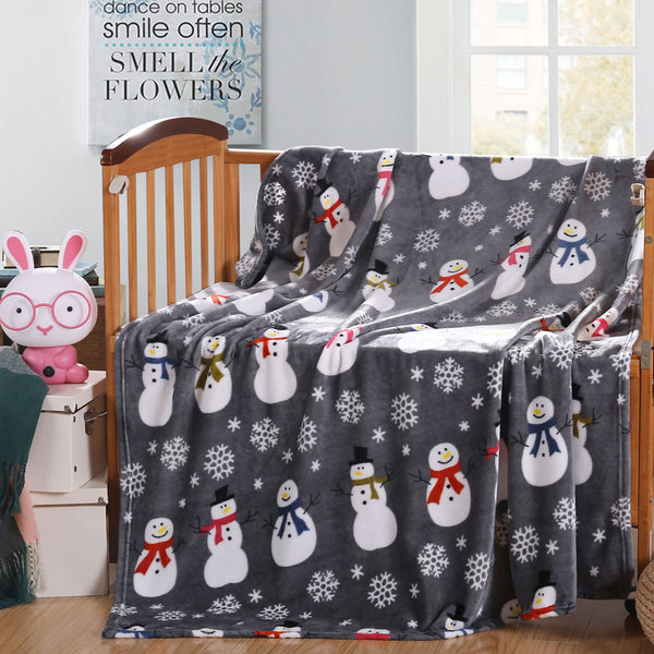 Noble House Grey Snowman Throw – Zulily
