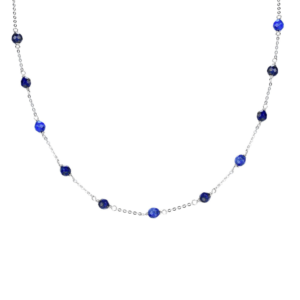 V3 Jewelry V Jewelry Lapis Sterling Silver Bead Station Necklace – Zulily