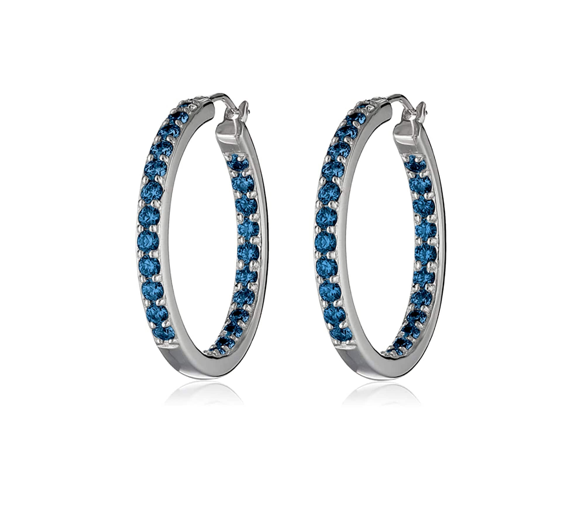 callura - Crystal Double Side Hoop Crystal Earrings made with Swarovsk ...