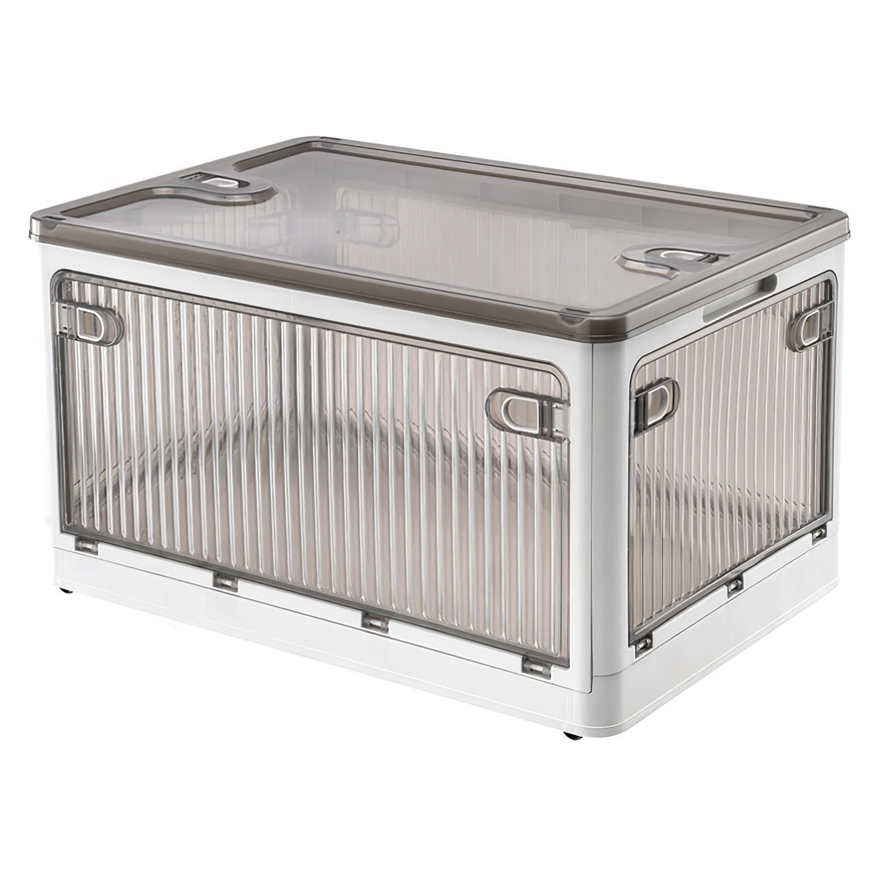 Fresh Fab Finds 70QT/66L Foldable Storage Bins with Lid 4 Doors Collap ...