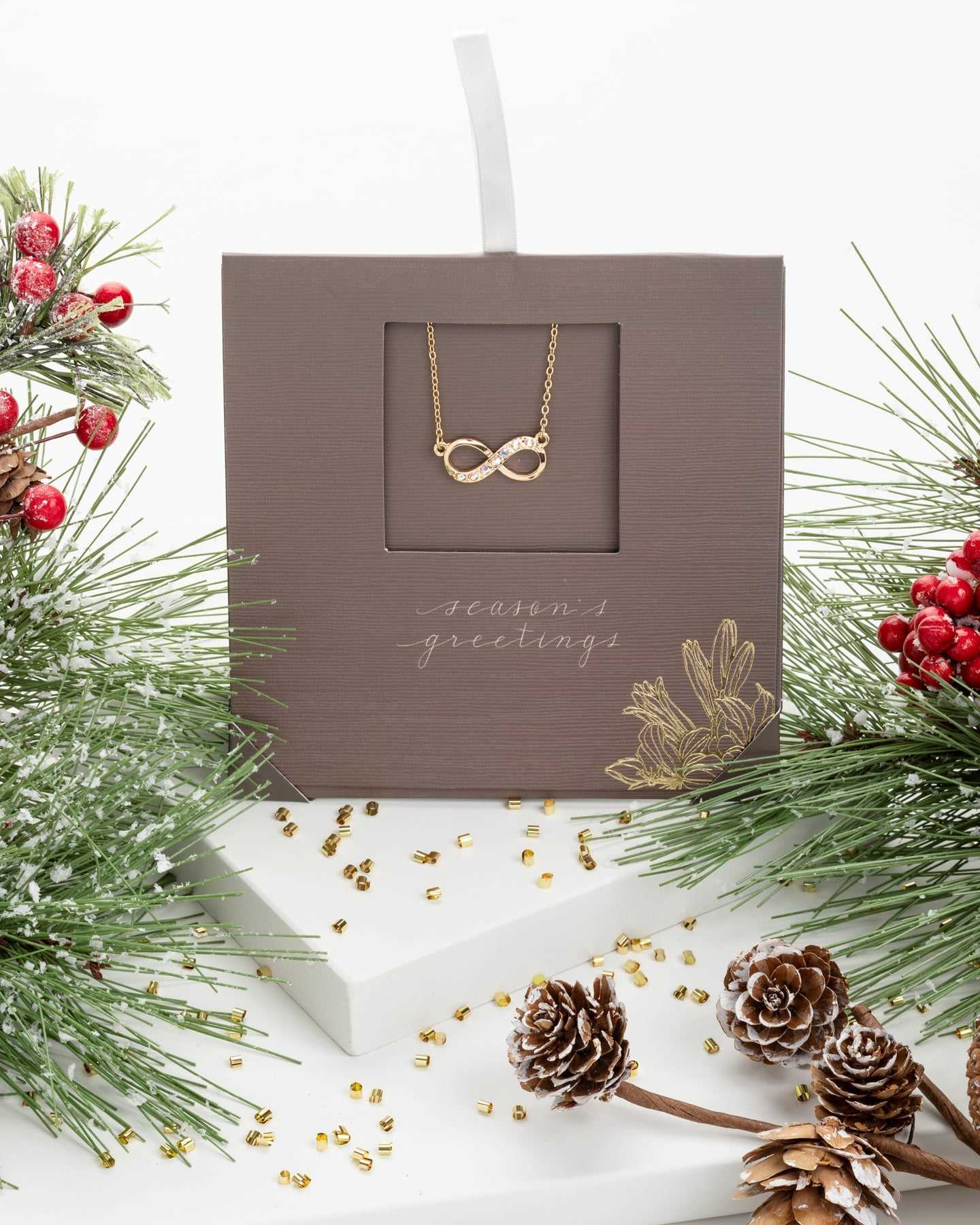 Gold Infinity Necklace Made with Swarovski Crystals by callura – Zulily