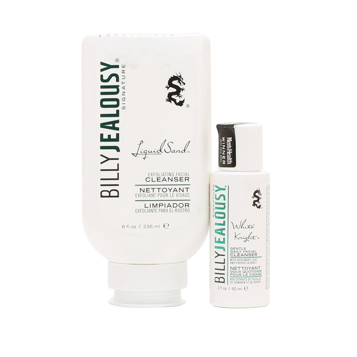 Billy Jealousy DUO Liquid Sand Exfoliator / White Knight Face Cleanser ...