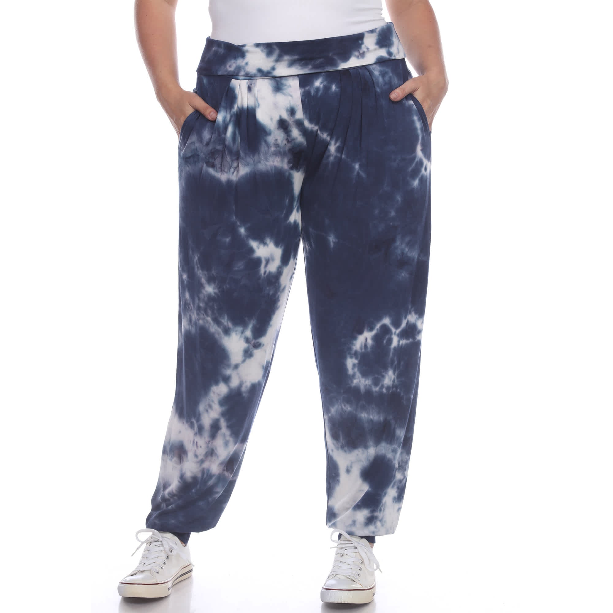 White Mark Women's Plus Size Tie Dye Harem Pants – Zulily