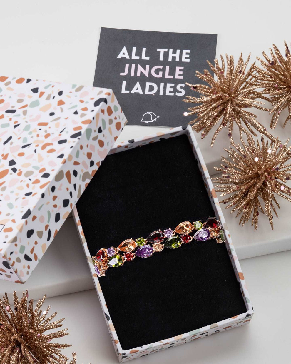 Don’t AsK Rose Goldtone Jewel-Tone CZ Clustered Bracelet – Zulily