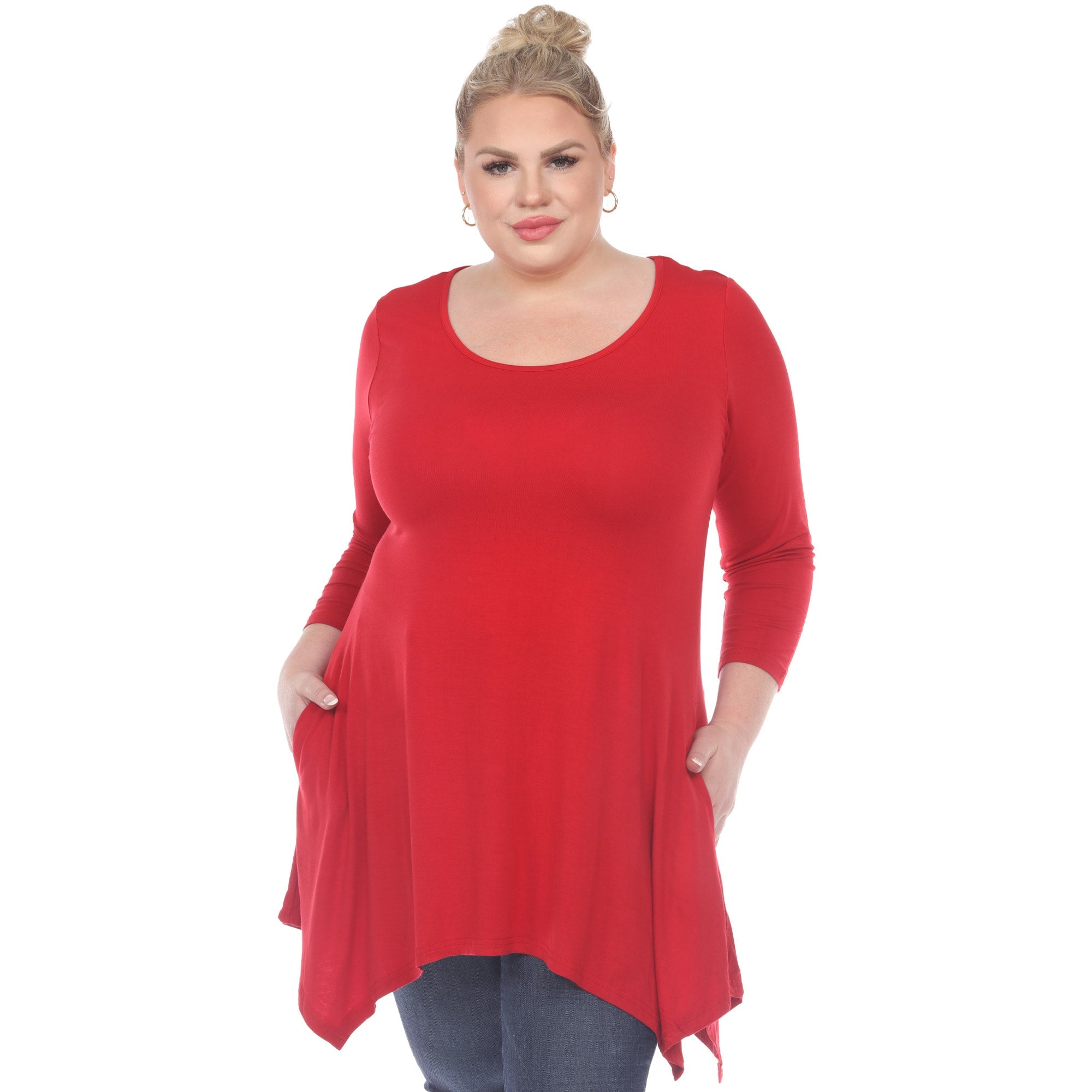 White Mark Women's Plus Size Makayla Tunic Top – Zulily