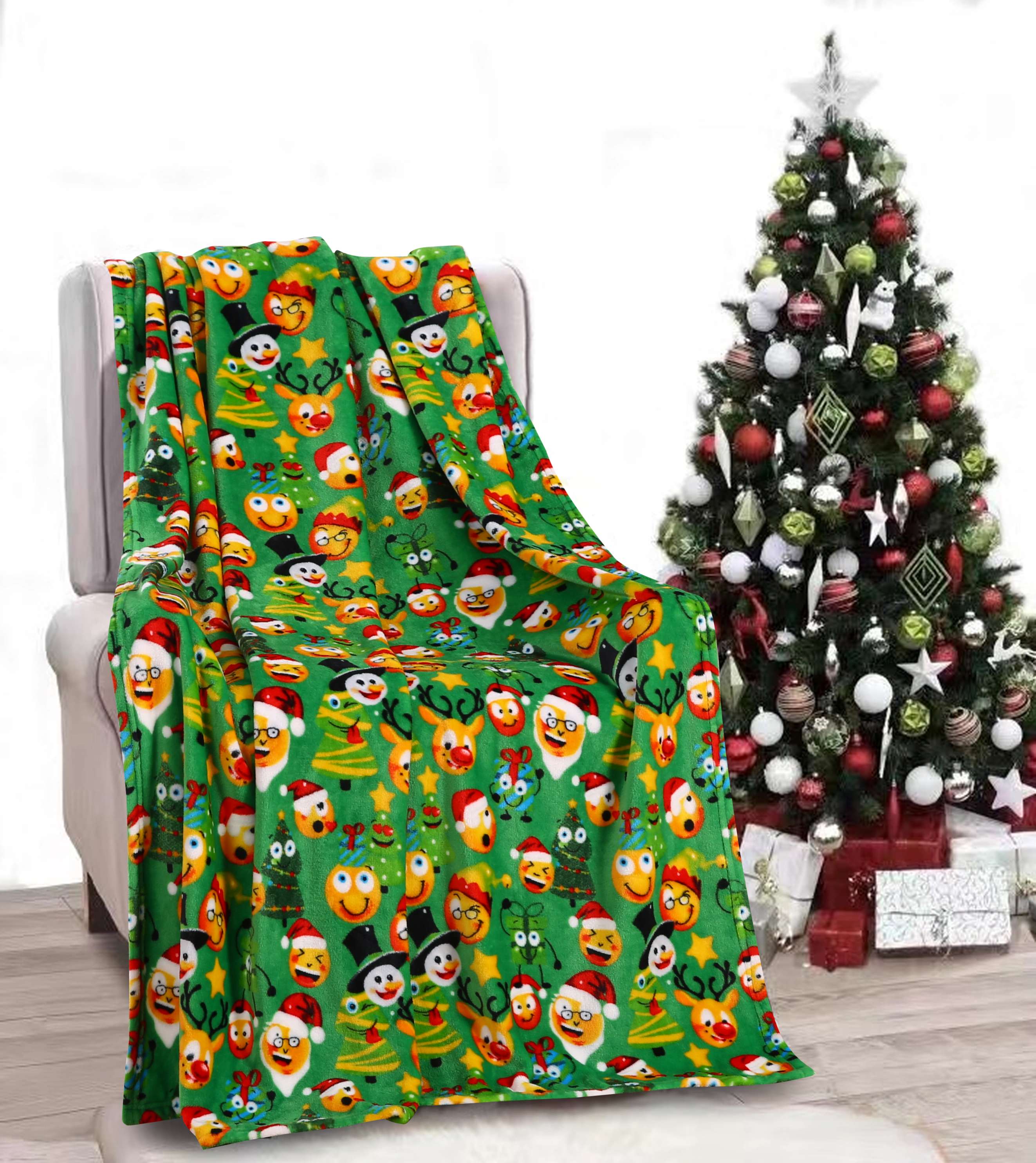 Noble House Holiday Funny Faces Throw – Zulily