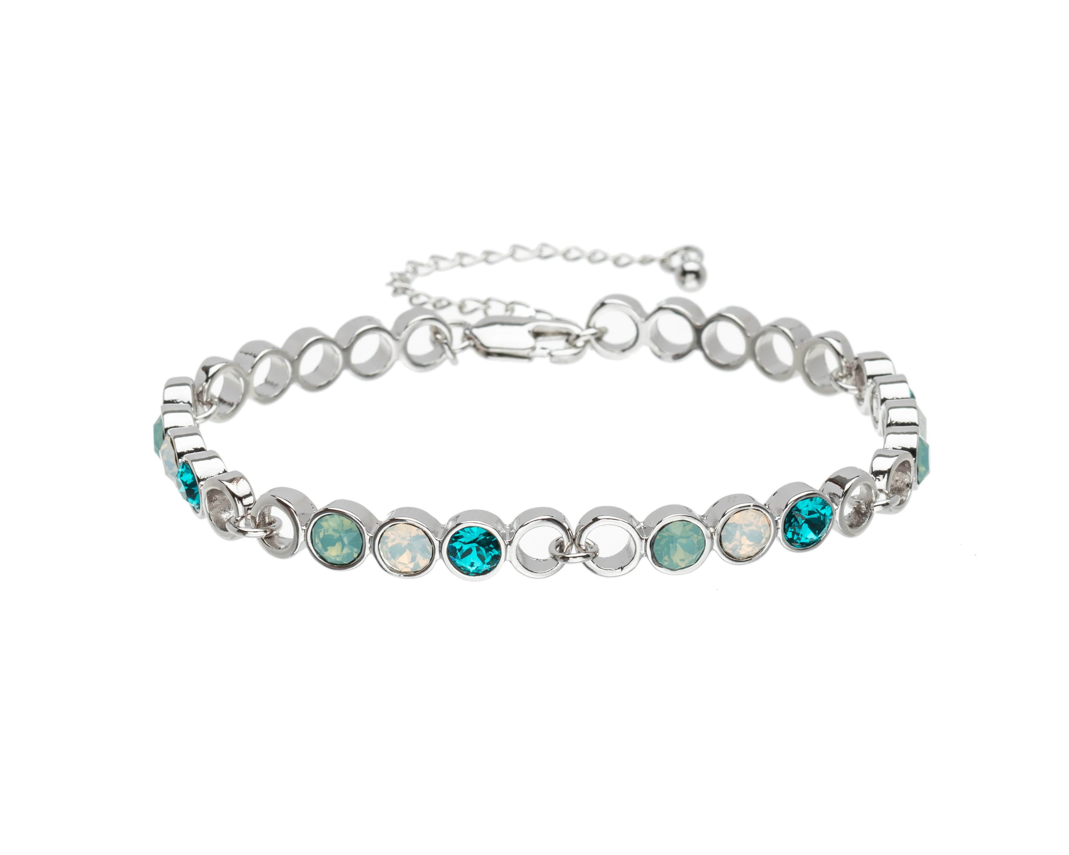 Adjustable Circular Linked Bracelet with Swarovski Crystals by callura ...