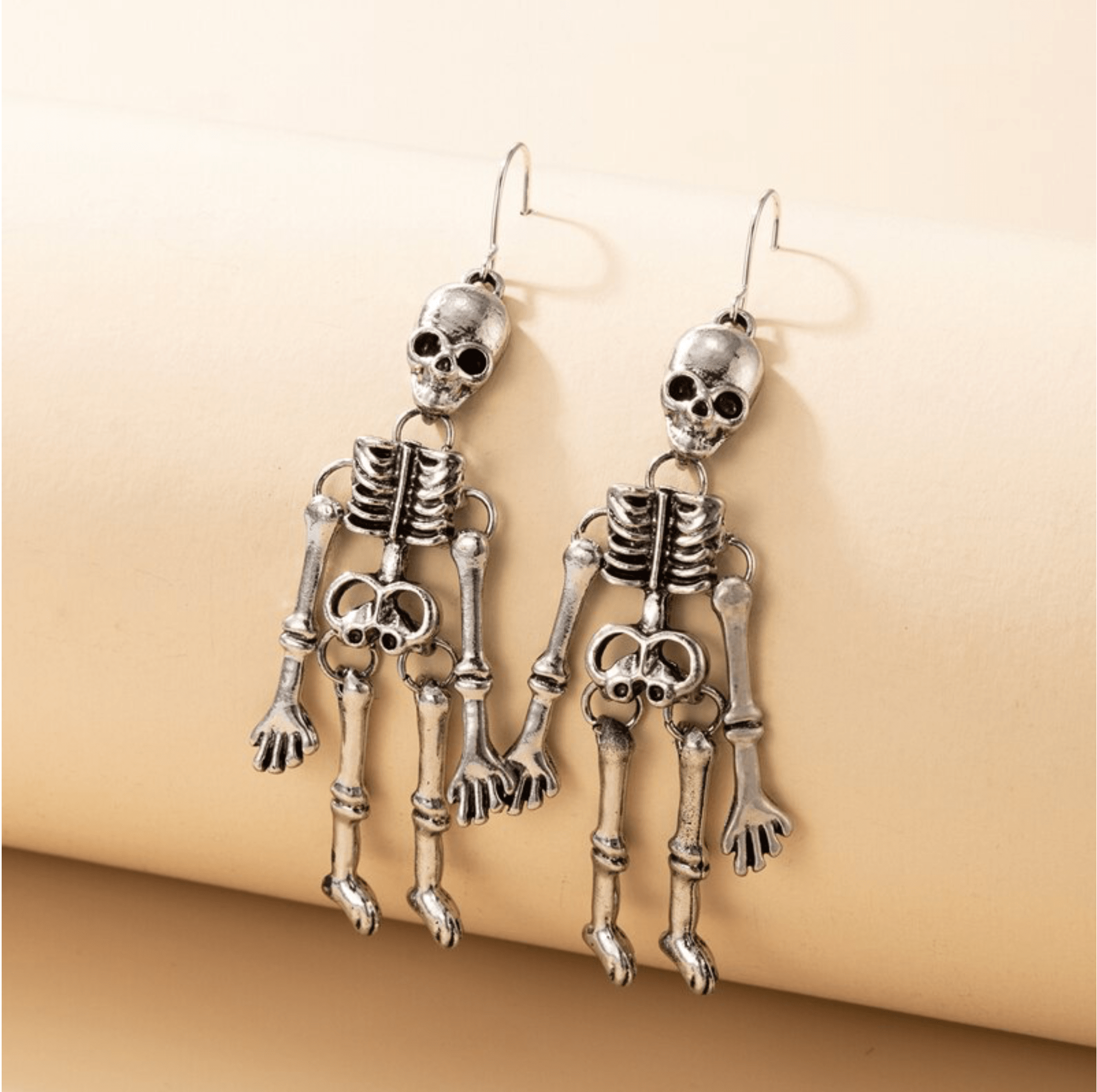Silvertone Skeleton Drop Earrings – Zulily