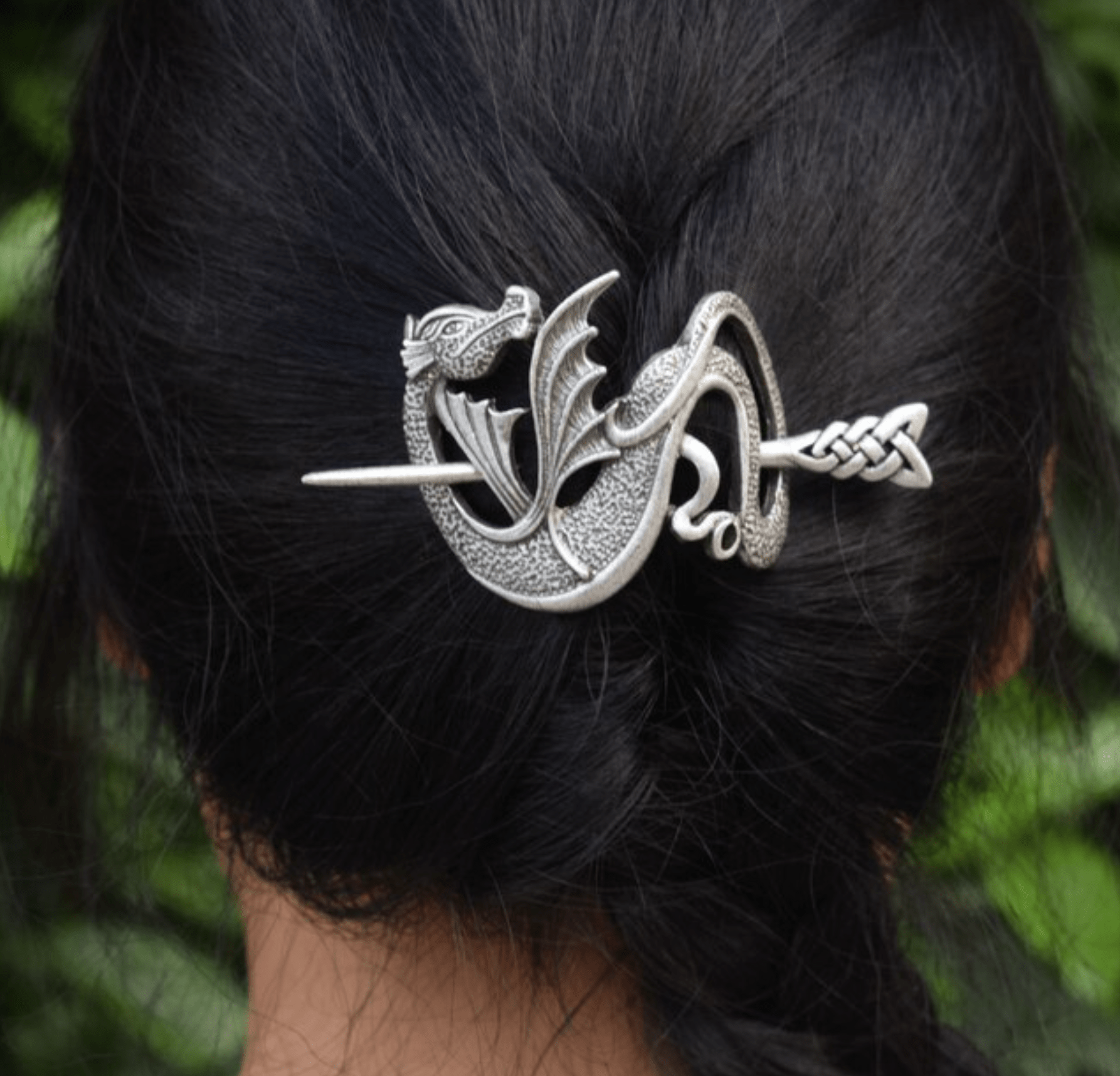 Silvertone Dragon Hair Pin – Zulily